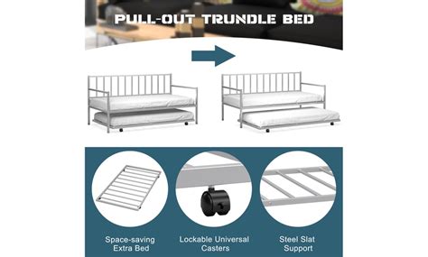 Up To 50 Off On Costway Twin Metal Daybed Rol Groupon Goods