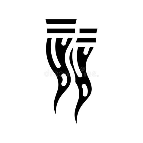 Extension Hair Glyph Icon Vector Illustration Stock Vector