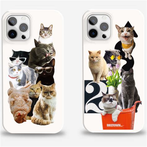 펭하샵 Pj151 1 고양이 무광 하드 핸드폰 빈티지 감성 캐주얼 휴대폰 집사 커플 S9 노트 9 10 20 플러스 울트라 S10 E 5g S20 S21 S22 S23