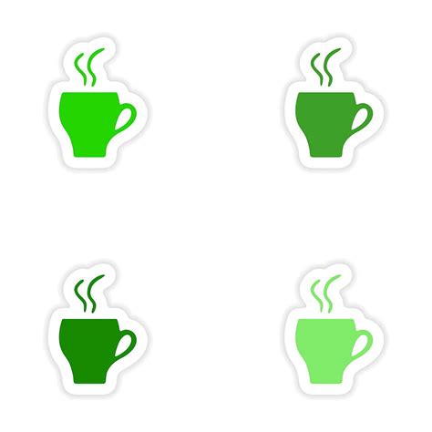 Assembly Realistic Sticker Design On Paper Cofee Vector Ai Eps Uidownload
