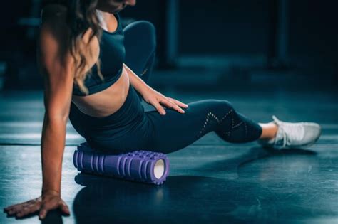 Premium Photo Using Foam Roller For Muscle And Fascia Stretching And