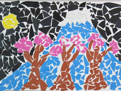 モザイク画 デザインを楽しむ工作造形教室・絵画教室の図工ランド