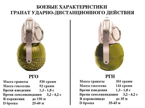 РГН-граната ручная наступательная: тактико-технические характеристики ...