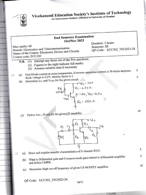Q Set Extc Sem Iii Oct 23 Dse Autonomous Pdf