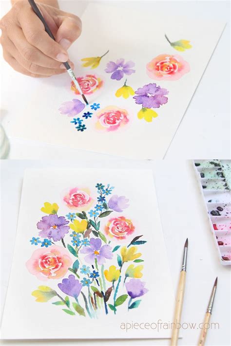 Easy Watercolor Flowers Watercolor Floral Background Sfspf
