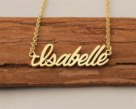 Name Necklace Isabelle Letter Name Necklace Personalized Etsy