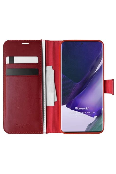 Fibaks Samsung Galaxy Note 20 Ultra Kılıf Pu Deri Kapaklı Standlı