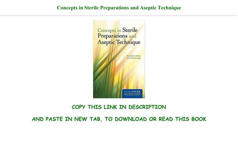 ~ Pdf Book Concepts In Sterile Preparations And Aseptic Technique For Any Device