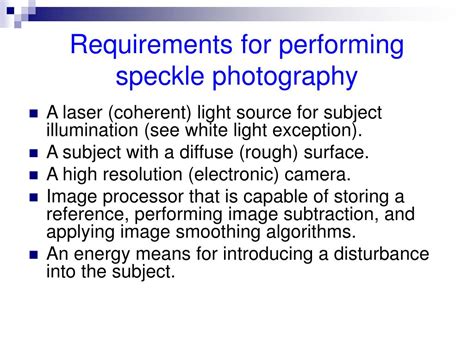 Ppt Speckle Photography For Revealing Hidden Structures Powerpoint Presentation Id627261