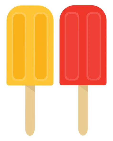 Chocolate Ice Creams Stick Illustration Vector White Background Stock