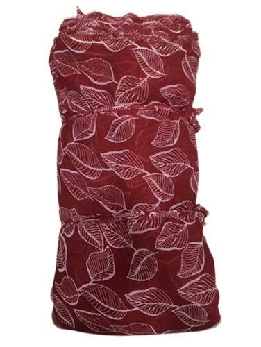 Maroon Leaf Printed Georgette Fabric At ₹ 45 Meter Printed Georgette