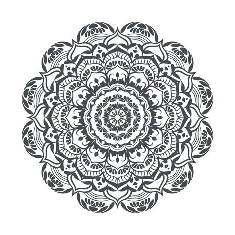 Round Mandala Design For Coloring Page And Decoration 11294779 Vector