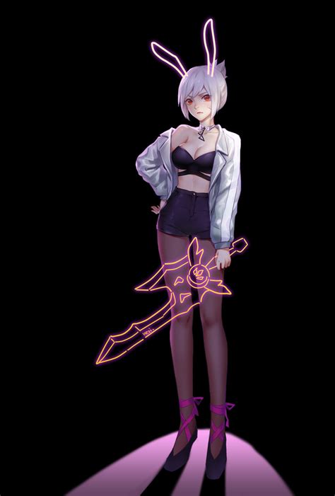 Riven League Of Legends Drawn By Kezi Danbooru