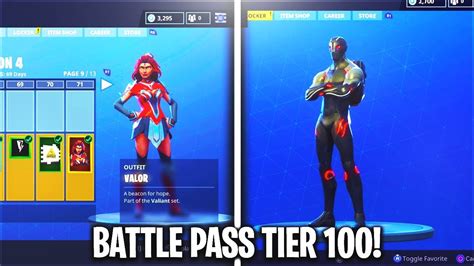Fully Unlocking Fortnite Season 4 Tier 100 Max Battle Pass Showcase