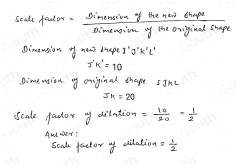 Solved The Rectangle I J K L Is A Dilation Of The Rectangle IJKL What Is The Scale Factor Of