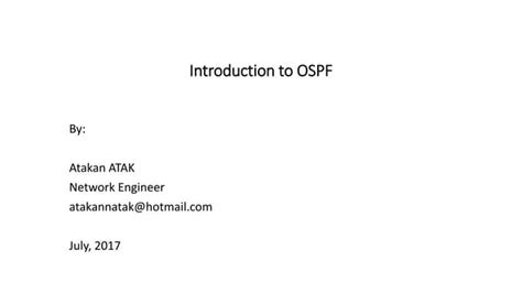 dynamic routing protocol ospf ppt