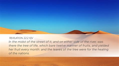 Revelation 222 Kjv Desktop Wallpaper In The Midst Of The Street Of