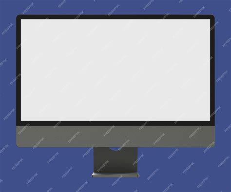 Premium Psd Computer Monitor Blank Screen Mockup 3d Rendering