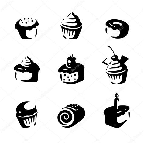 Cake Set Vector Stock Vector By ©vasilev Ki 26354889