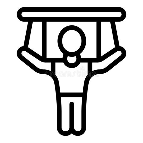 Doll Control Icon Outline Vector Puppet Theater Stock Vector