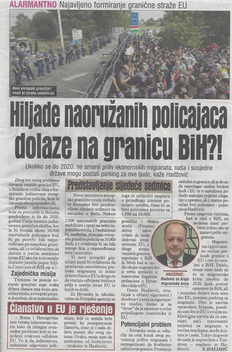 Dnevni avaz Hiljade naoružanih policajaca dolaze na granicu BiH