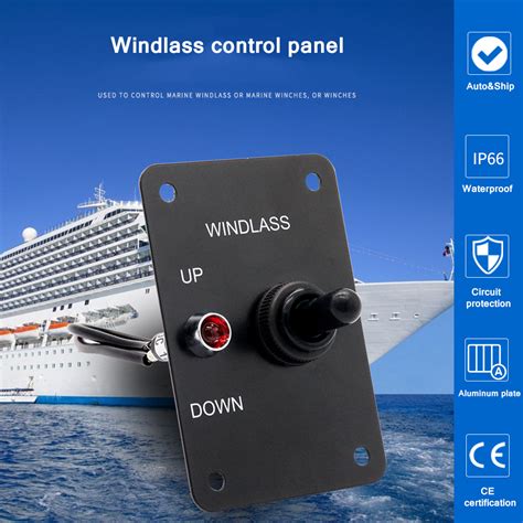 12v Led Light Marine Anchor Windlass Updown Toggle Control Switch Panel Buy Windlass Updown