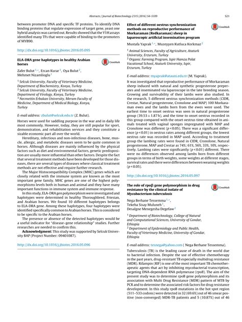 Pdf Effect Of Different Oestrus Synchronization Methods On