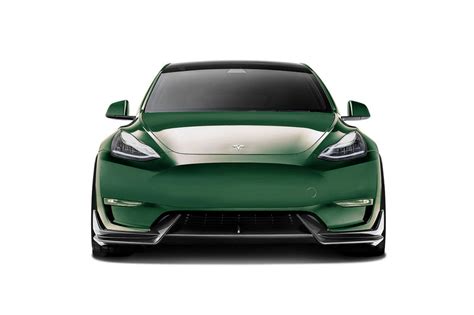 Adro Tesla Model Y Carbon Fiber Front Lip Ev Sportline The Leader