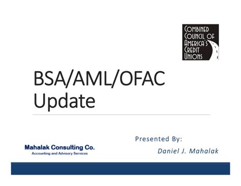 Ppt Bsaamlofac Update Presented By Daniel J Mahalak Daniel J
