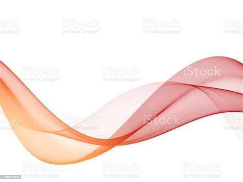 Abstract Smooth Color Wave Curve Flow Red Motion Illustration Stock