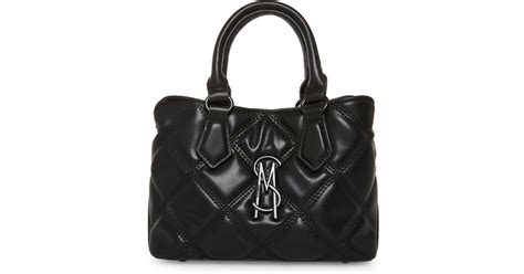 Steve Madden Bmickey Logo Plaque Satchel Bag In Black Lyst