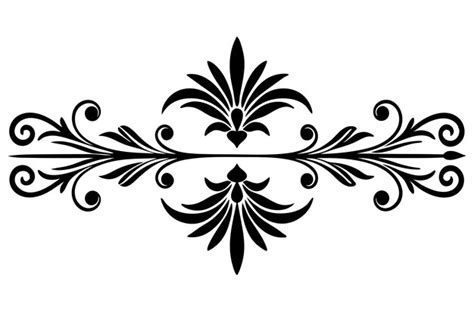Premium Vector Set Of Decorative Divider Elements Illustration Black And White