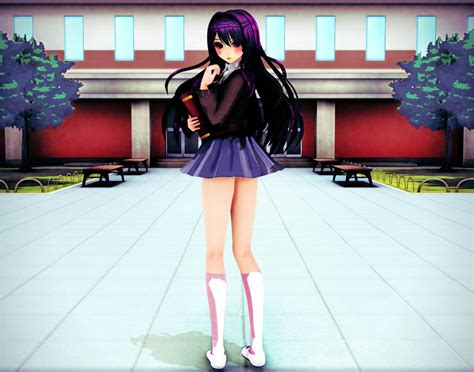 Mmd Model Ddlc Yuri By Tetsukuroshi On Deviantart