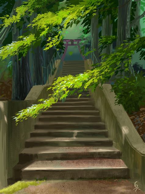 Original Highres Forest Green Theme Leaf Makoto Bga Moss Nature No Humans Outdoors