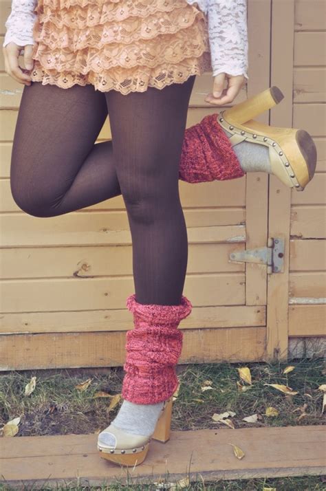 Fantastic Legwear Layering With Black Tights Pink Leg Warmers And