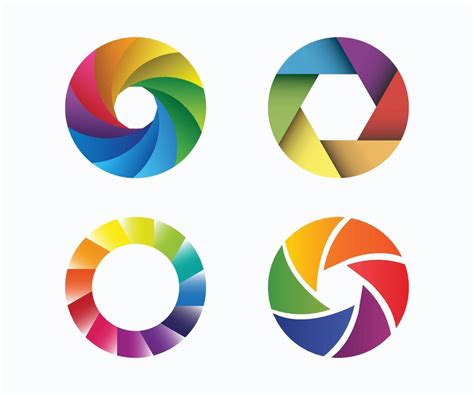 Camera Shutter Icon Set Camera Shutter Aperture Vector Buttons Set