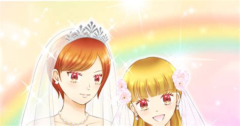 オリジナル オリキャラかれんと純奈ウェディングドレスと表紙まとめ 櫻井ナオのイラスト Pixiv