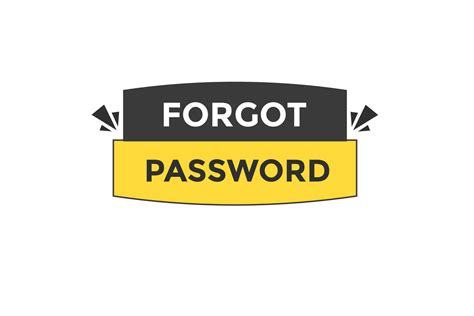 Forget Password Vectorssign Label Bubble Speech Forget Password