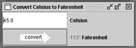 Example Four An Improved Celsiusconverter The Jfc Swing Tutorial A