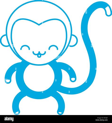 Cute Monkey Icon Stock Vector Image Art Alamy