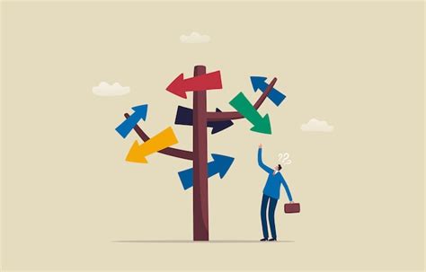 Premium Vector Business Decisions Or Future Paths Multiple Choices And Confusion Businessman