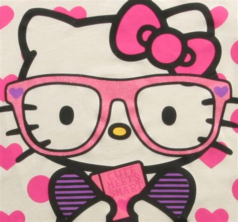 Hello Kitty Nerd Glasses Wallpaper
