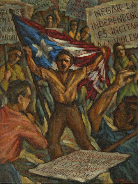 The Strike 1960 By Francisco Cervoni 1913 2001 Puerto Rico