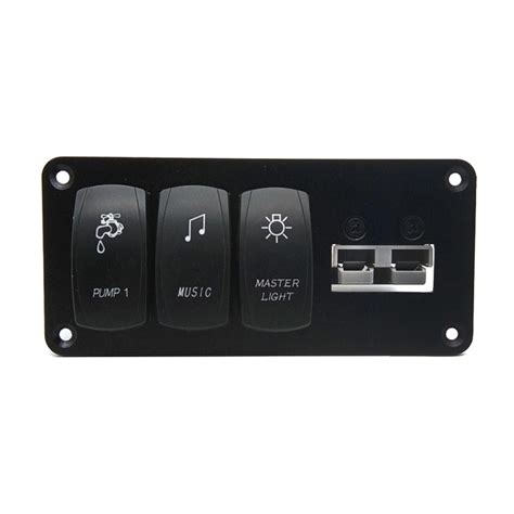 12v Switch Panel 3 Gang Car Led Rocker Switch Panel With Anderson