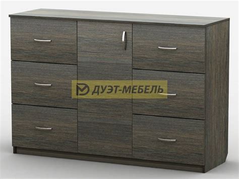 Купить Длинный комбинированный комод с 6 выдвижными ящиками АКМ49/1 ...