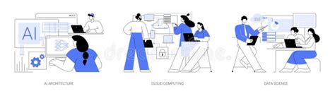 Degree In Computing Isolated Cartoon Vector Illustrations Se Stock Vector Illustration Of