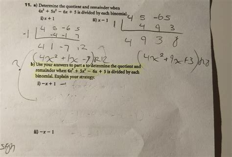 Pre Calculus 12 Polynomials Synthetic Division I Dont Understand How