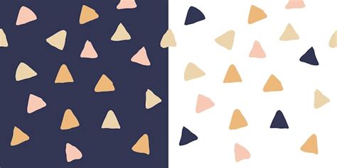 Premium Vector Cute Doodle Triangle Seamless Pattern Collection