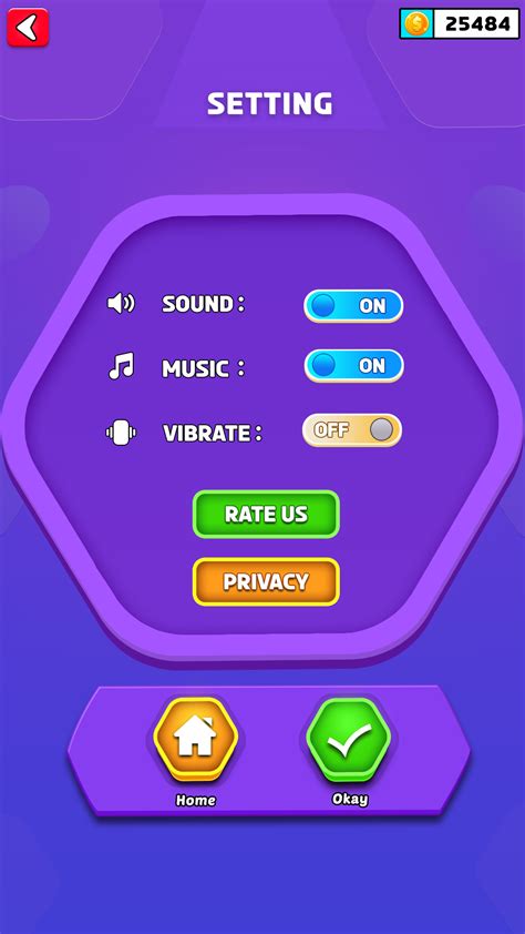 Hexa Sort Game Ui Design Gui Design Potrait Behance