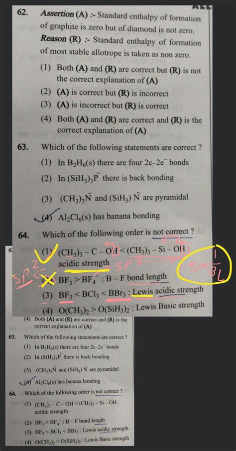 Assertion A Standard Enthalpy Of Formation Of Graphite Is Zero But O